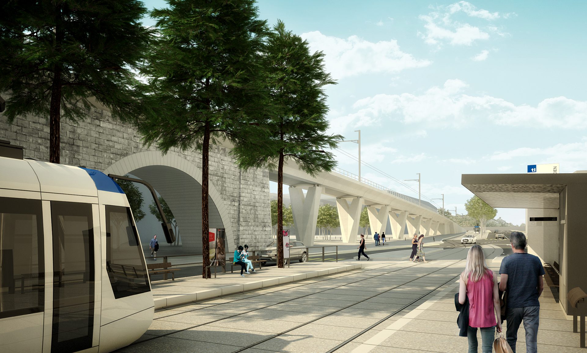 Tram Lausanne-Renens - Axes Forts de transports publics urbains